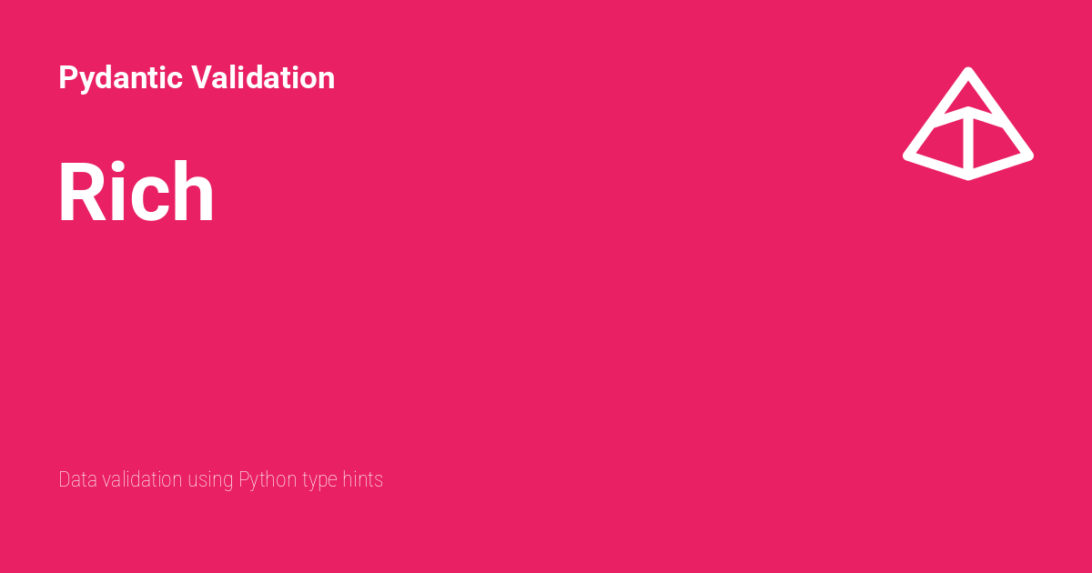 Rich - Pydantic Validation